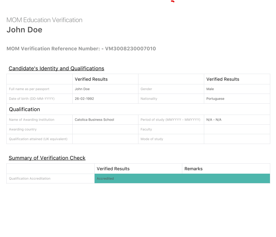 4. How do MOM Education Verifications work?